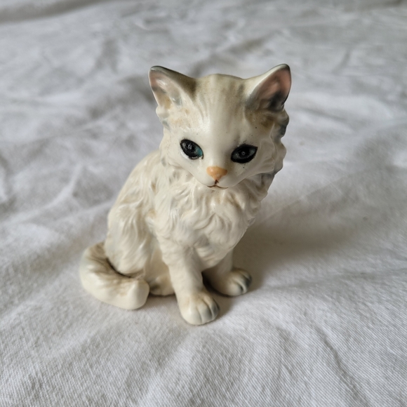 Lefton | Accents | Lefton Vintage White Cat Kitten Persian Blue Eyes ...